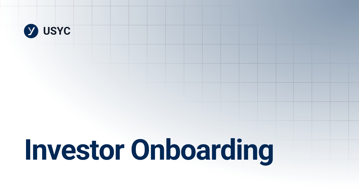 Investor Onboarding Usyc